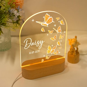 Custom Baby Night Light,personalized Butterfly Nightlight With Name ...