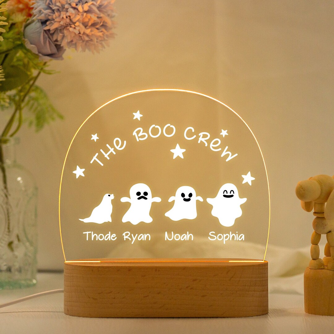 Personalized Family the Boo Crew Night Light,funny Halloween Gifts for ...