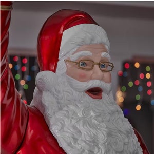 8 Ft. Giant-sized LED Towering Santa With Multi-color Lantern - Etsy