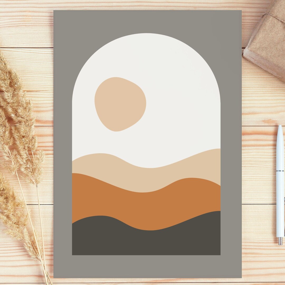 Sienna Sunset Minimalist Art Print - Digital Download - Etsy
