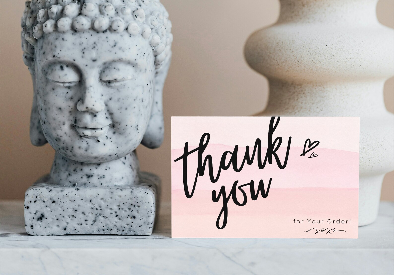 Editable Thank You Card Template Canva, Printable Thank You Card ...