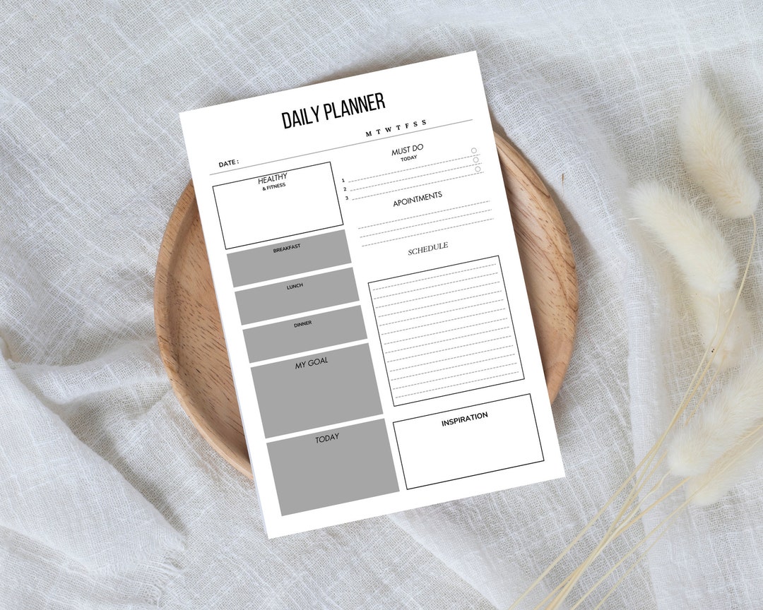 Minimalist Daily Planner Simple Planner Minimalist Organizer Gift for ...
