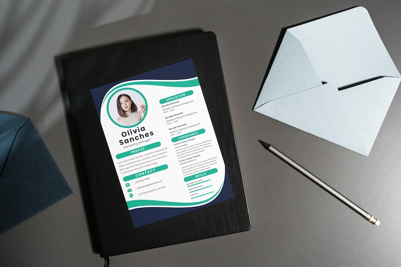 Editable Marketing Manager Resume Template With Photo, Canva Editable ...