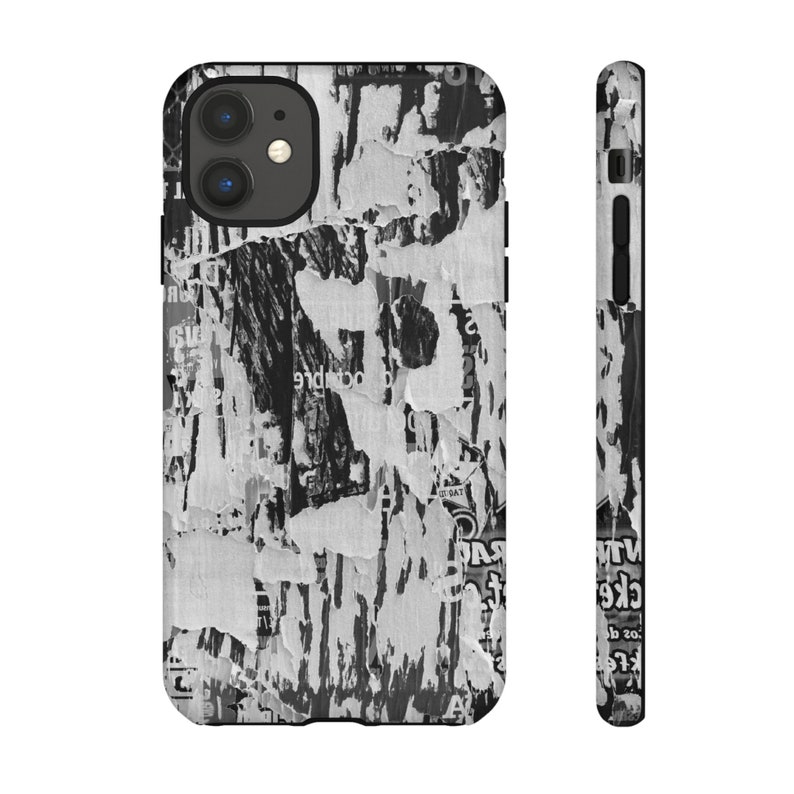 Newspaper Print Abstract Minimalist Tough Phone Cases for iPhone 15 14 ...