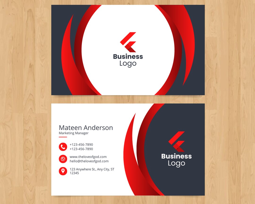 Red and Black Creative Business Card |modern Red and Black Business ...