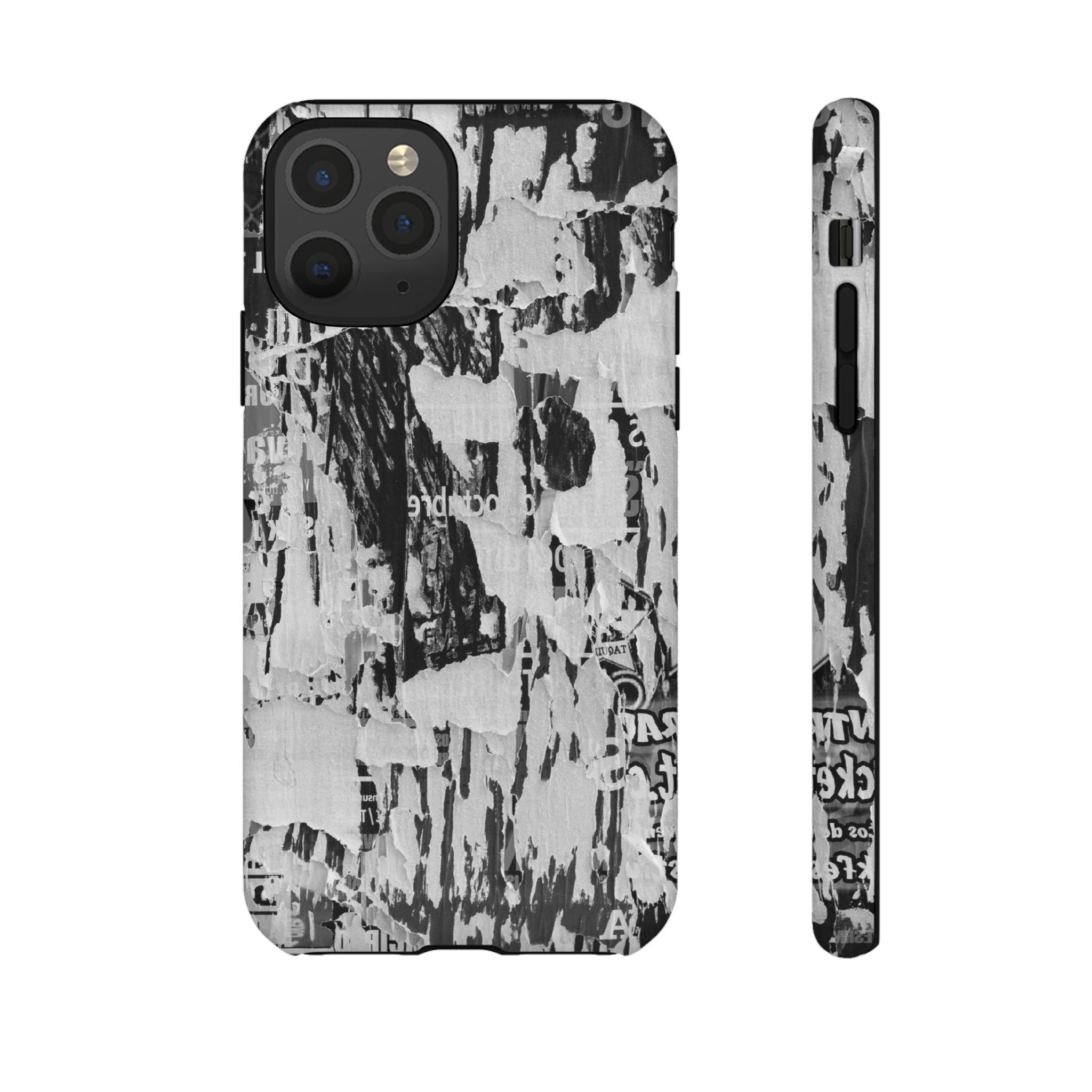 Newspaper Print Abstract Minimalist Tough Phone Cases for iPhone 15 14 ...
