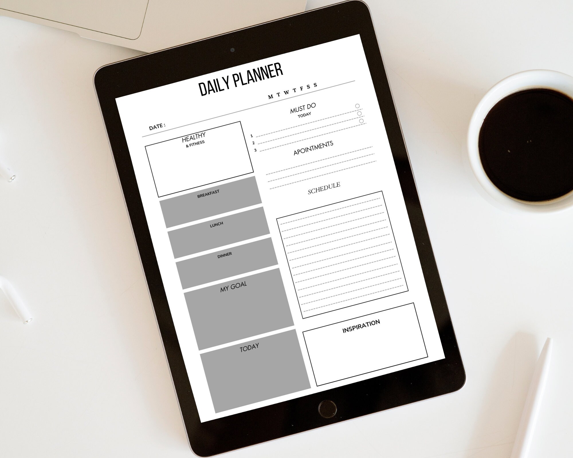 Minimalist Daily Planner Simple Planner Minimalist Organizer Gift for ...