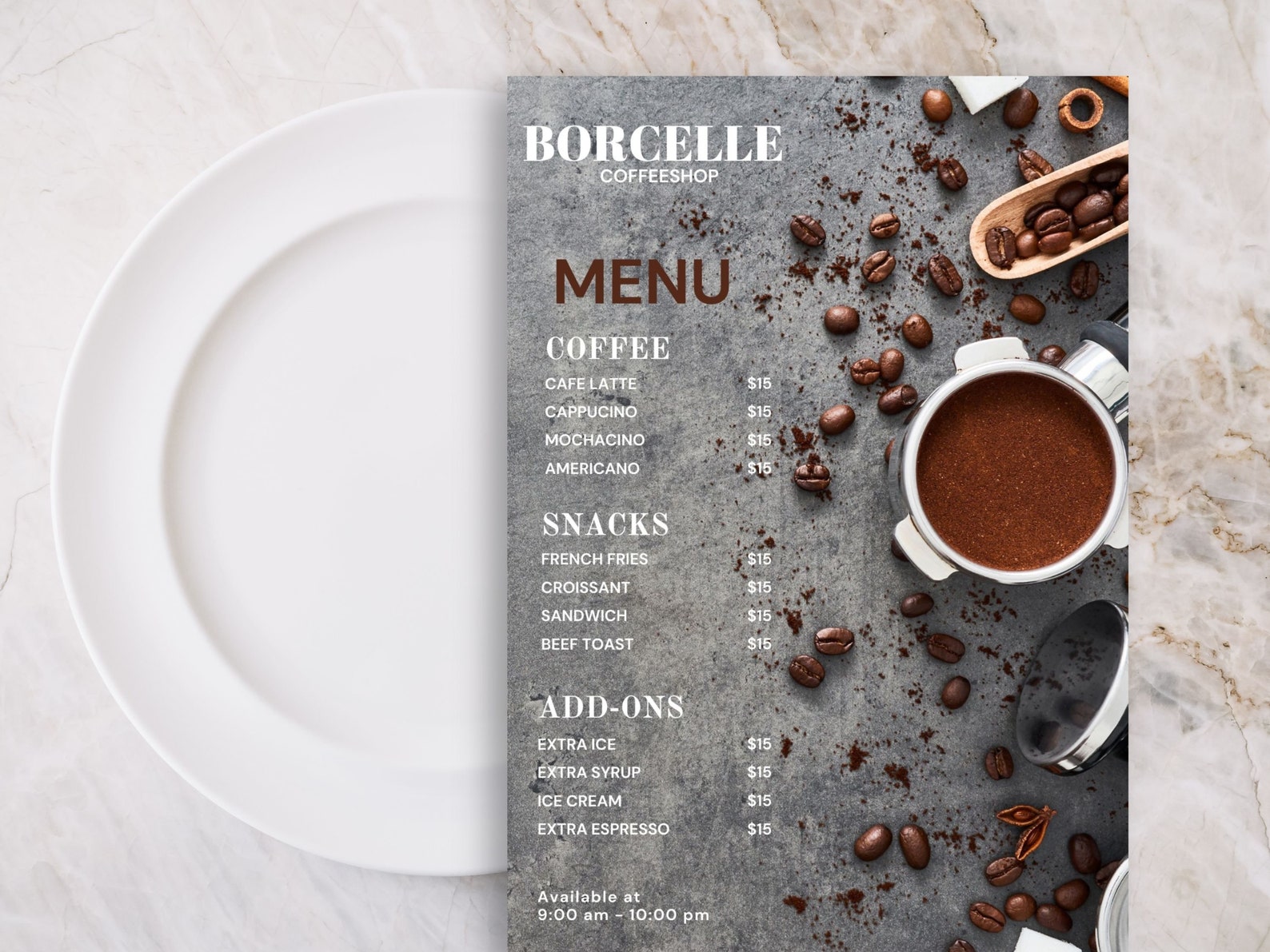 Editable Restaurant Menu Template, Canva Editable Food Menu Template ...