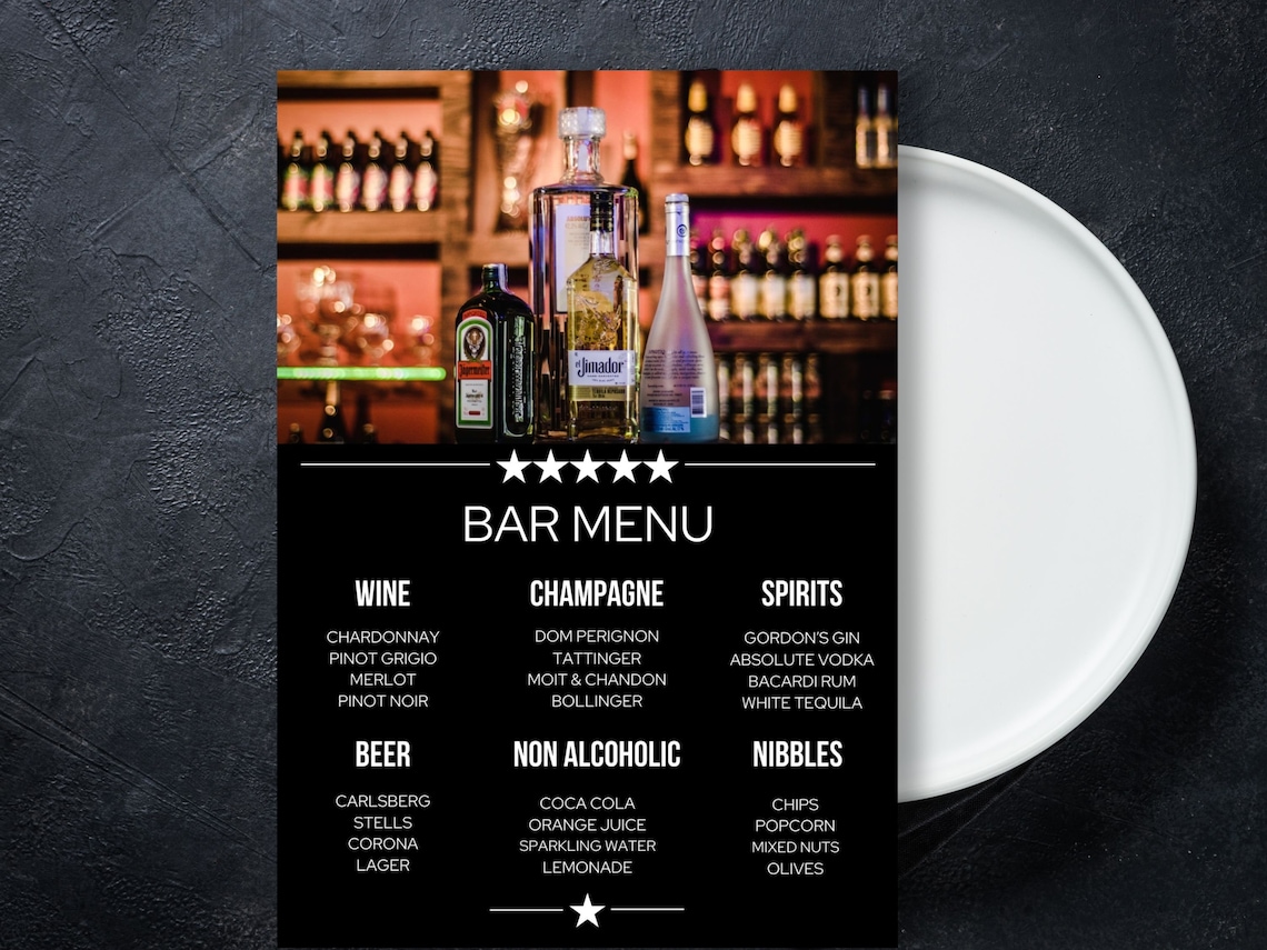 Editable Restaurant Menu Template, Canva Editable Food Menu Template ...