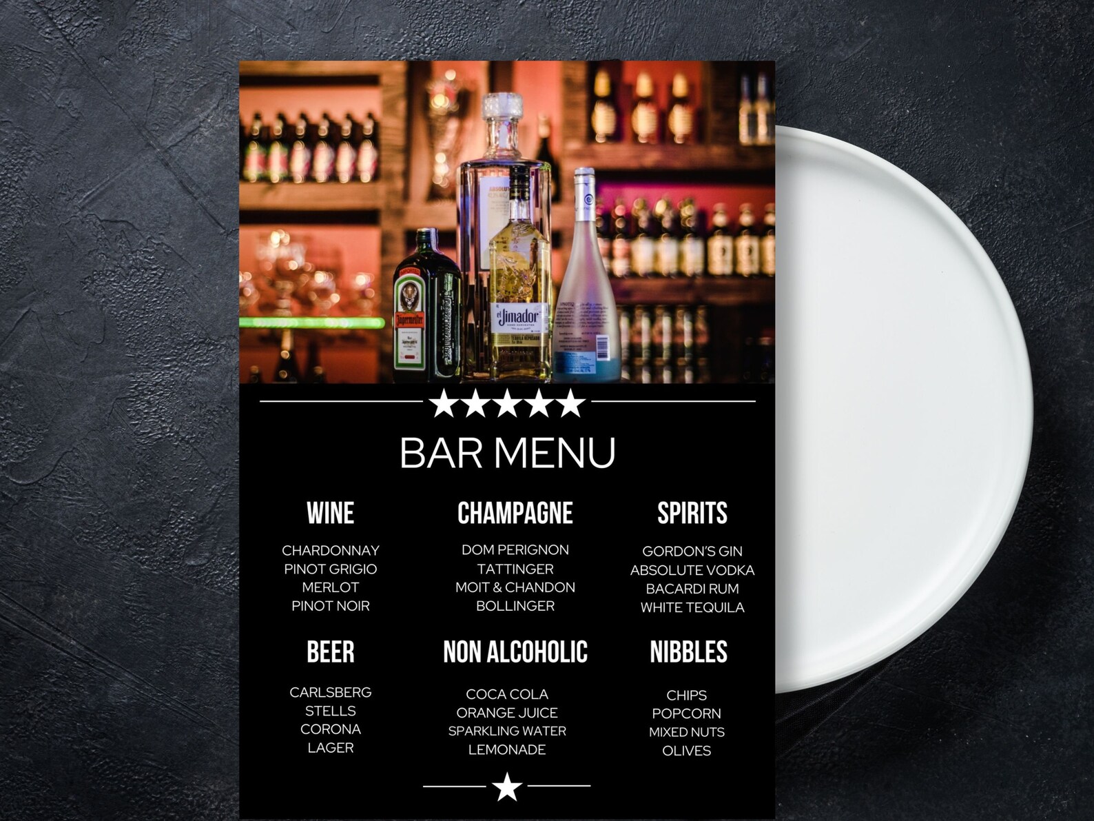 Editable Restaurant Menu Template, Canva Editable Food Menu Template ...