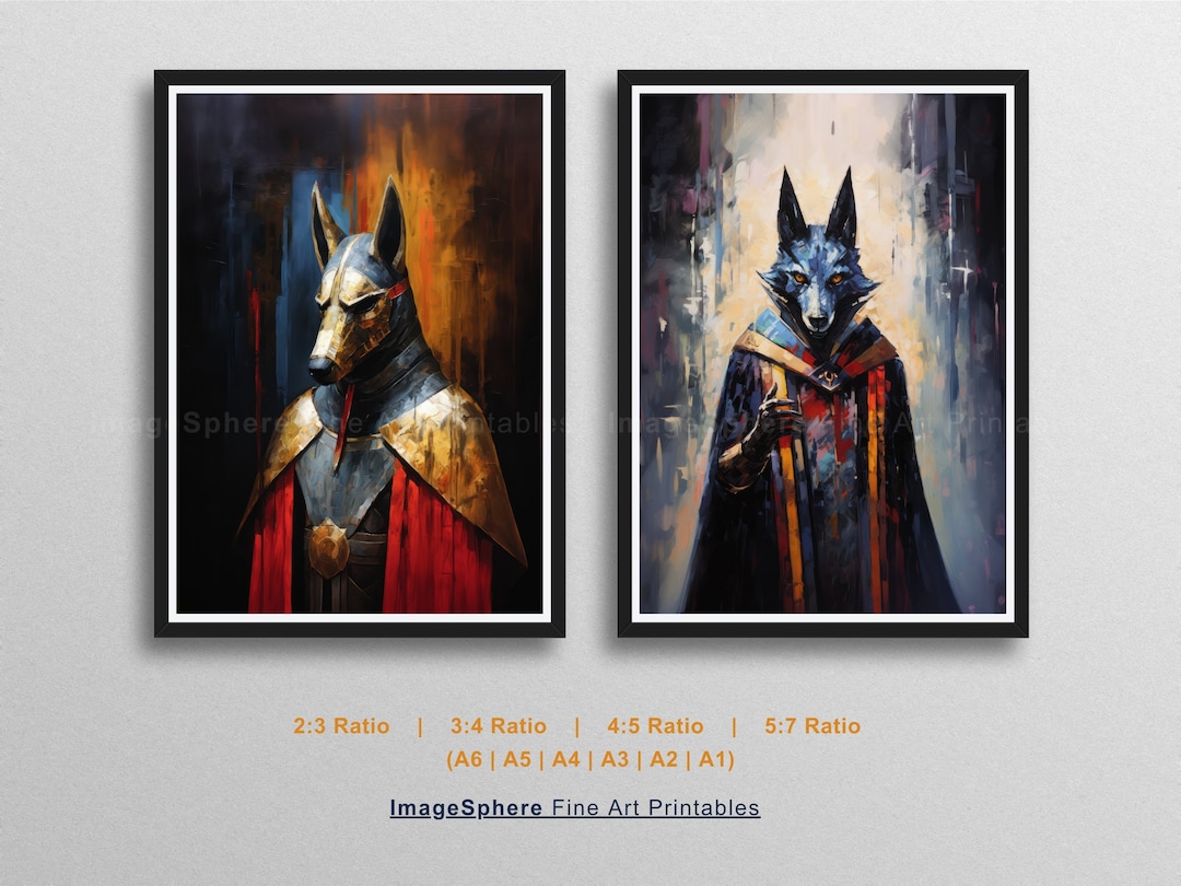 Anubis Oil Painting Egyptian Anubis in Impressive Style - Etsy