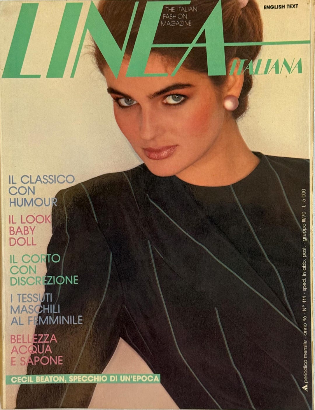 Linea Italiana No. 111 – Vintage Fashion Magazine 1980 – Armani Cover ...