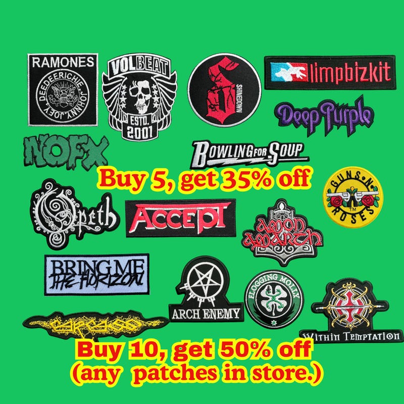 Rock Band Patches - Etsy