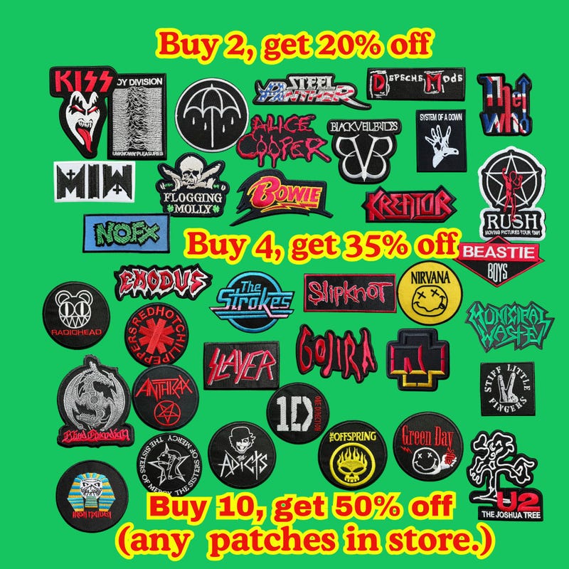 Rock Band Patches - Etsy