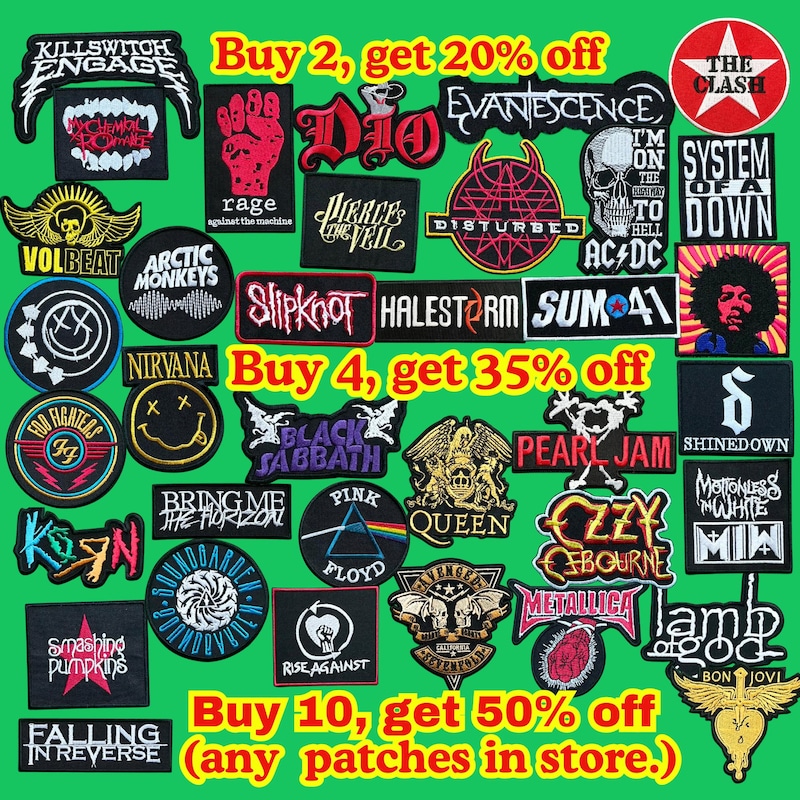 Metal Band Patches - Etsy