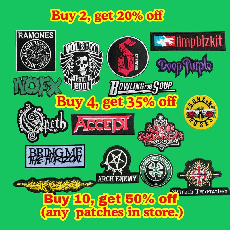 Metal Band Patches - Etsy
