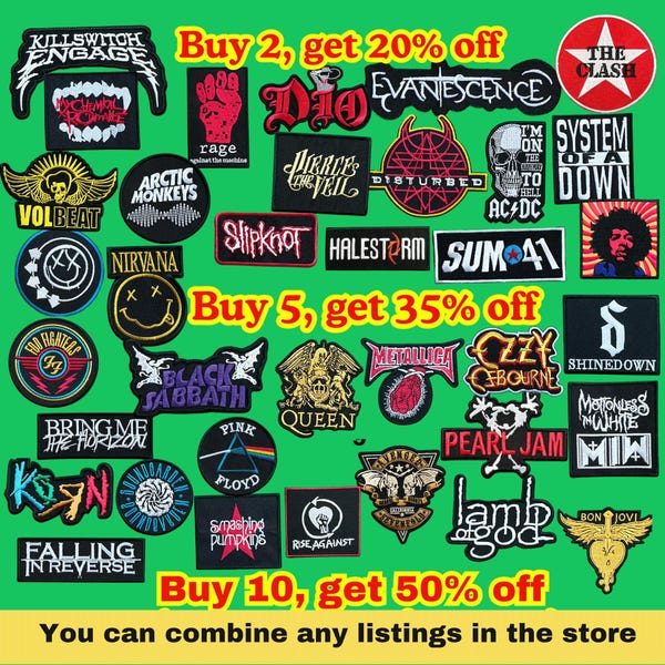 Rock Band Patches - Etsy