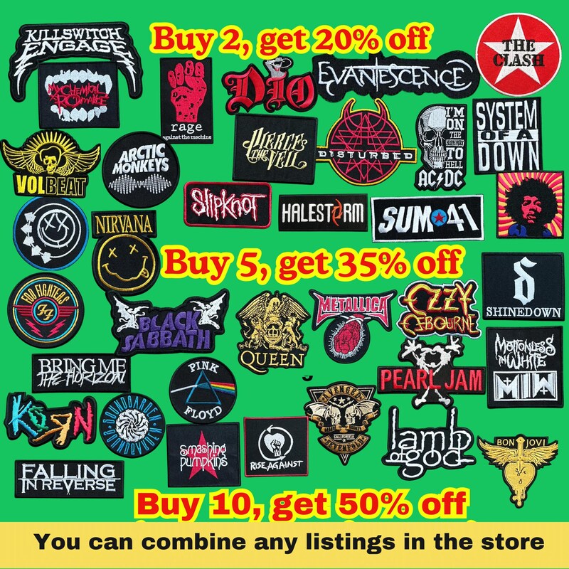 Rock Band Patches - Etsy