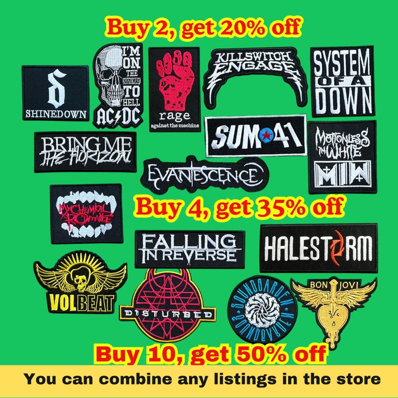Rock Band Patches - Etsy