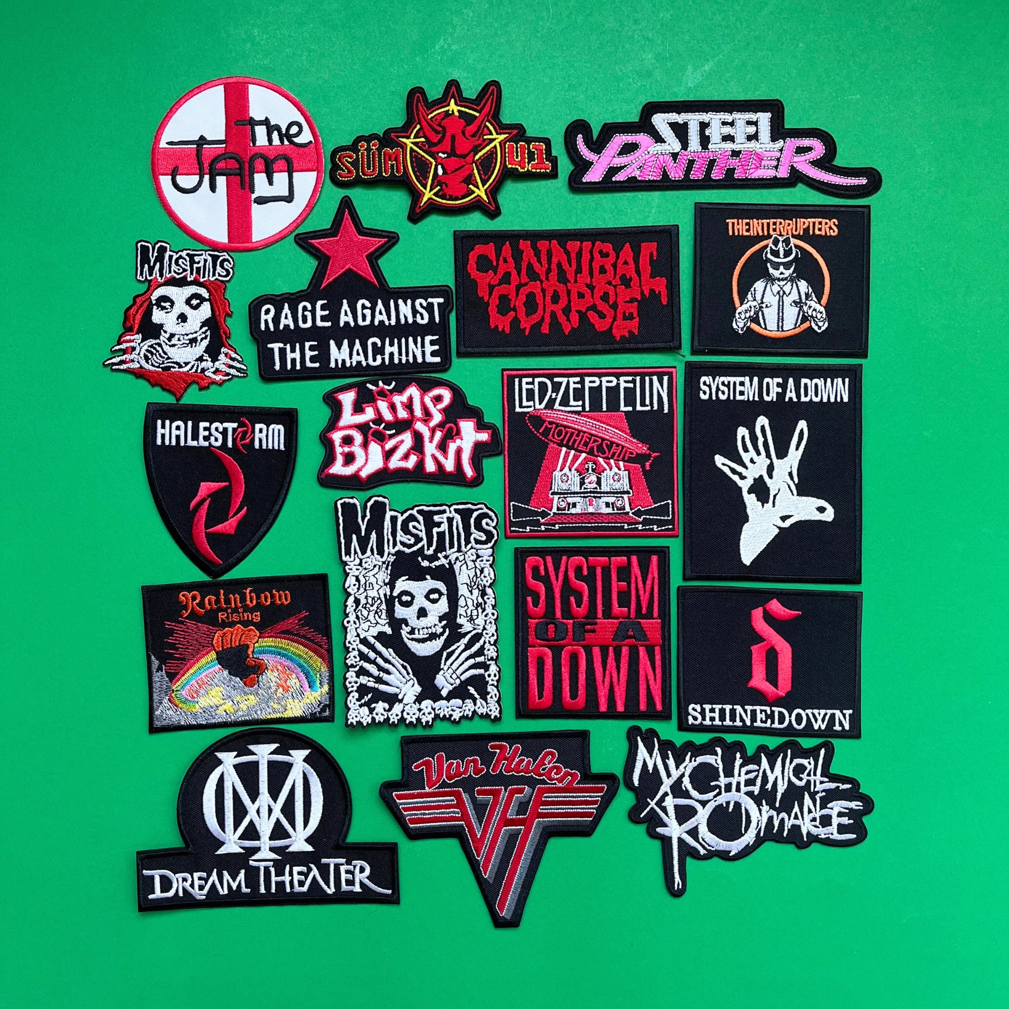 Rock Music Patch / or Iron on Embroidered Music Patches / Rock Heavy ...