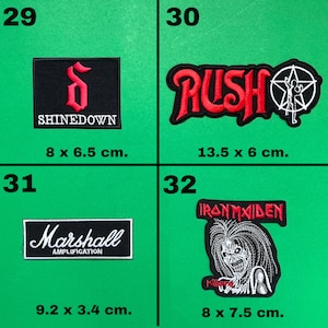 Rock Music Patch / or Iron on Embroidered Music Patches / Rock Heavy ...