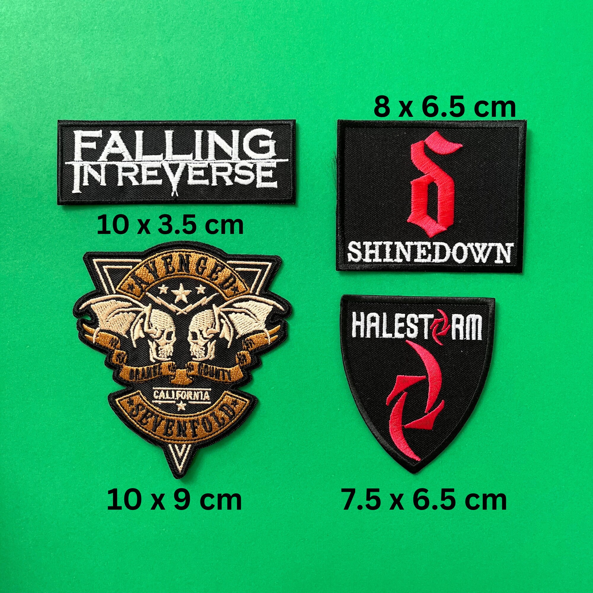 Music Patches Set / Avenged Sevenfold / Falling in Reverse / Shinedown ...