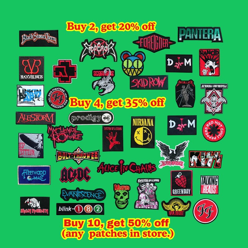 Rock Band Patches - Etsy