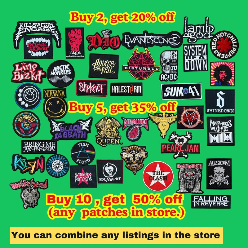 Metal Band Patches - Etsy