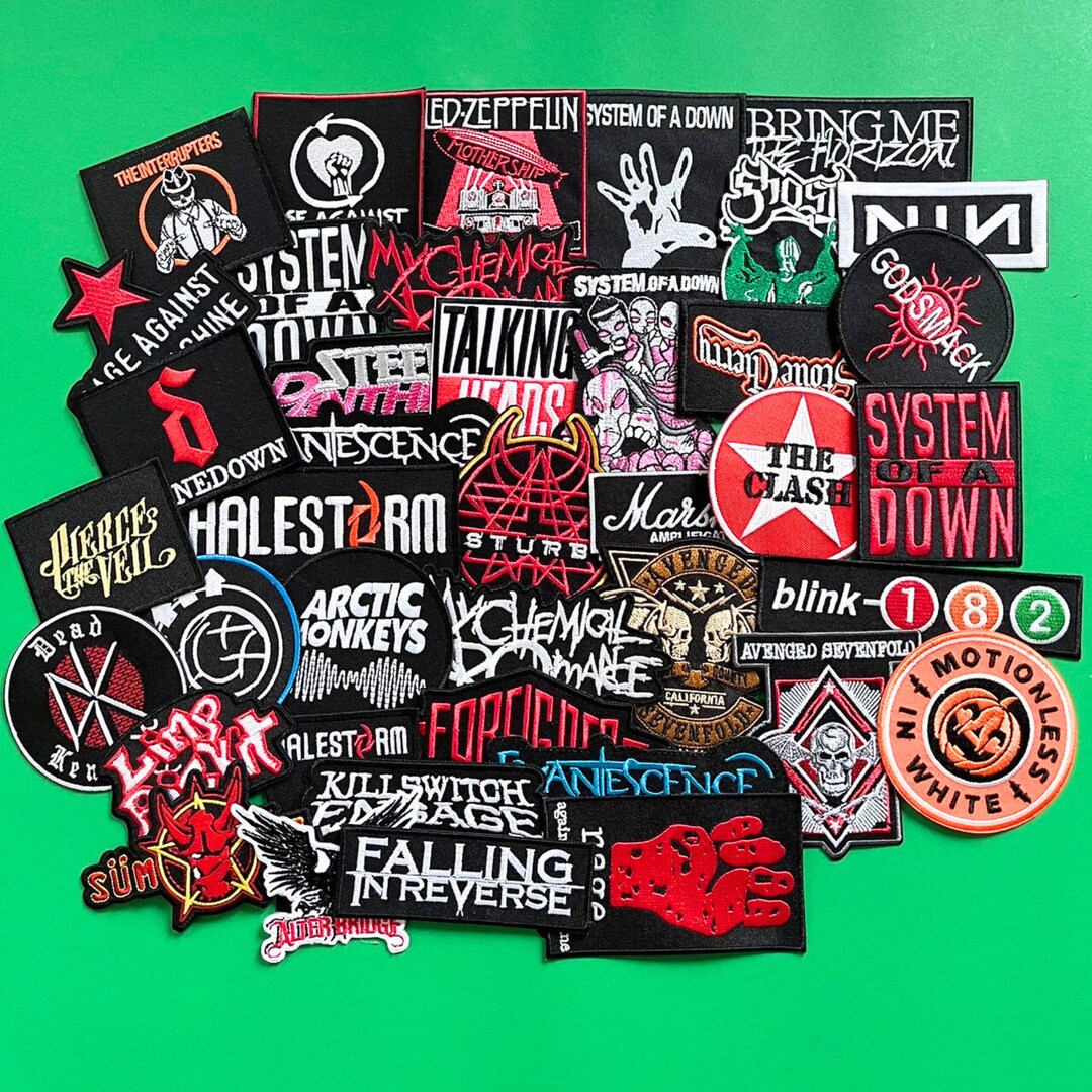 20 Music Patches Random Lot / Music Patches / Sew or Iron on Rock Heavy ...