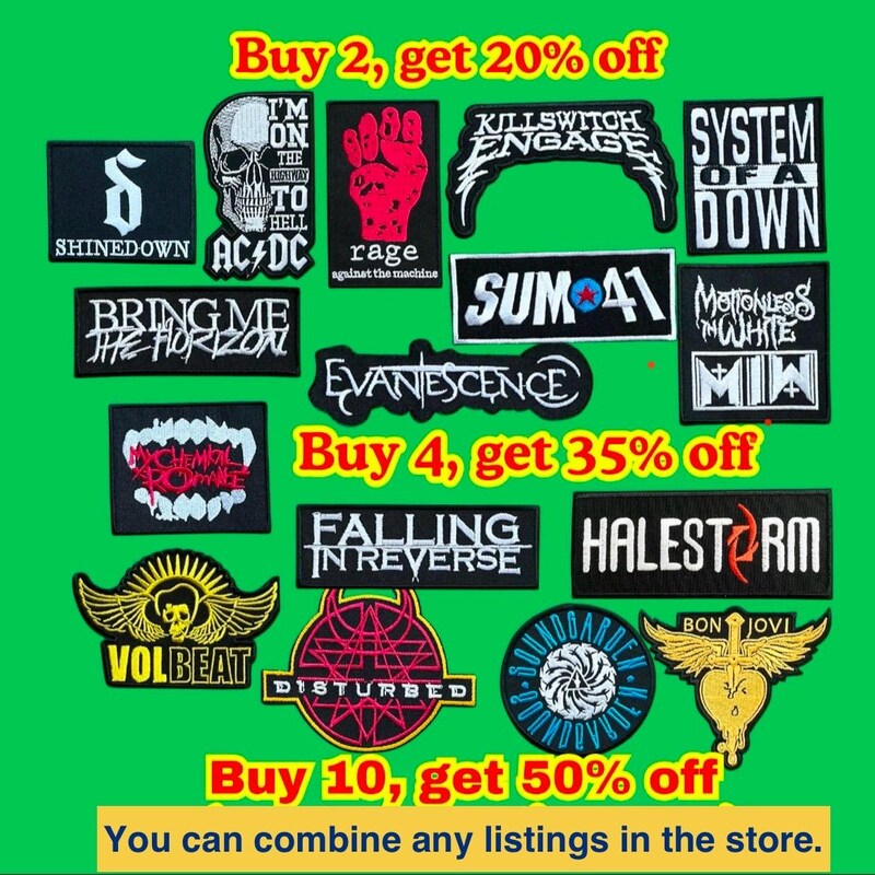 Metal Band Patches - Etsy