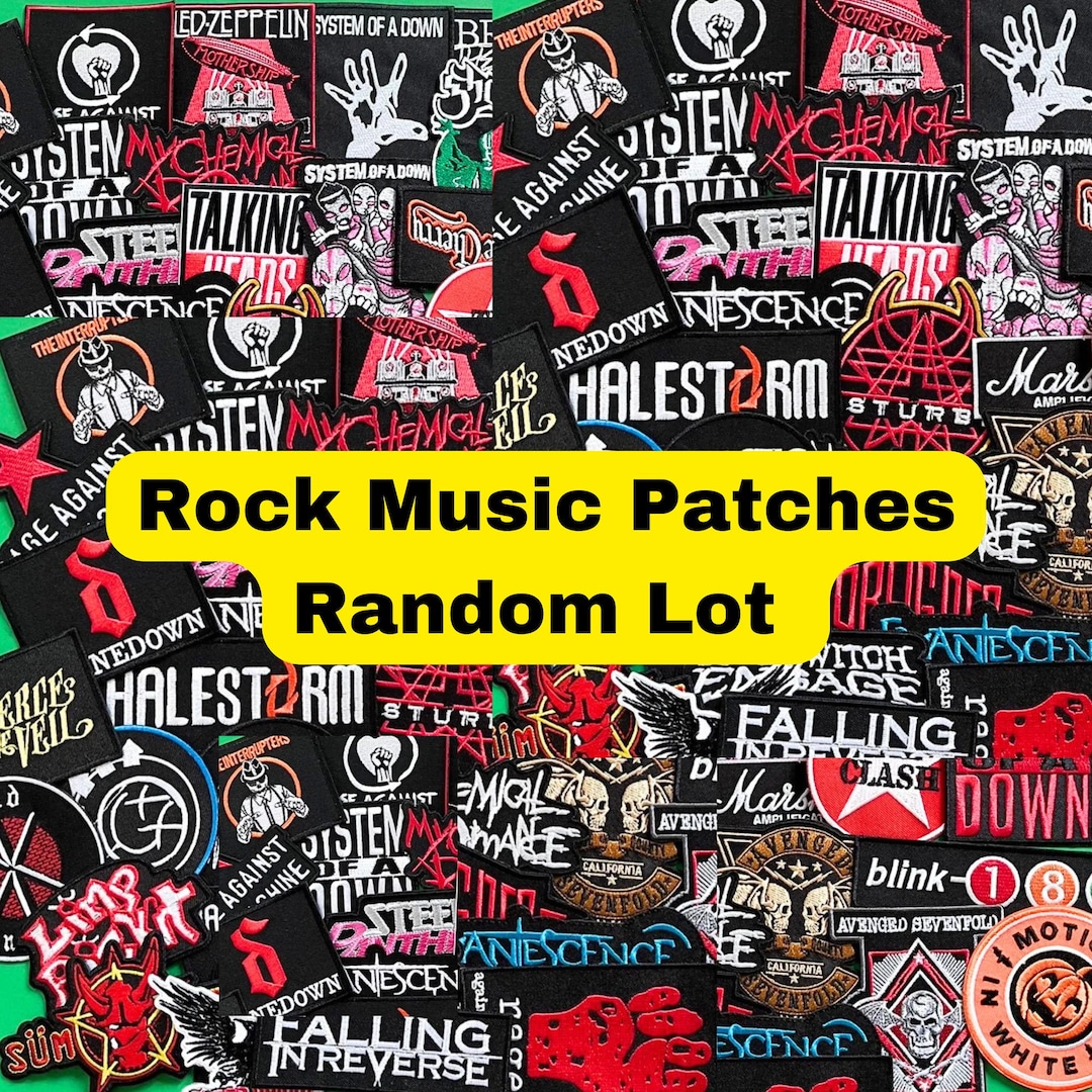 Rock Music Patches – Random Lot of Embroidered Iron-on or Sew-on ...