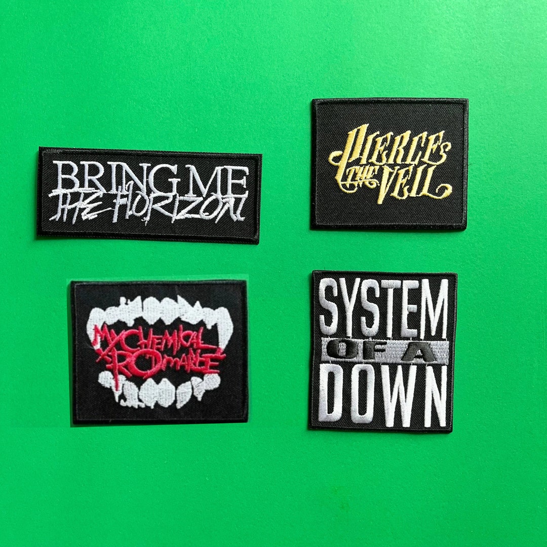 4 Rock Music Patch Set / Sew or Iron on Embroidered Patch / Heavy Metal ...