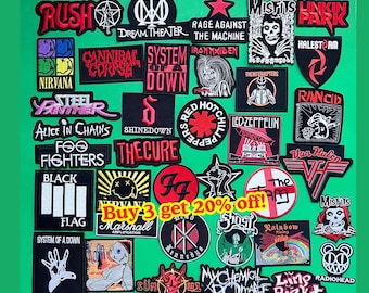 Rock Music Patch / Rock Heavy Metal Patch / Sew or Iron on Embroidered ...