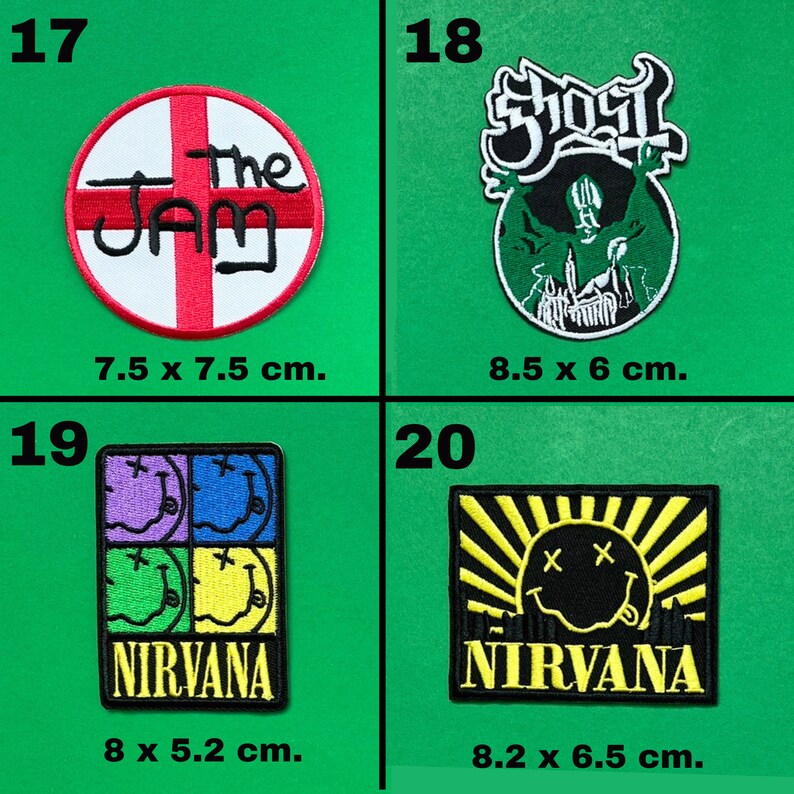 Rock Music Patch / or Iron on Embroidered Music Patches / Rock Heavy ...