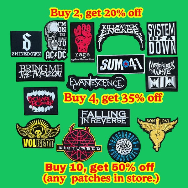 Rock Band Patches - Etsy