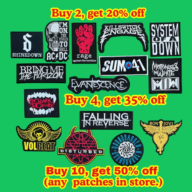 Rock Band Patches - Etsy