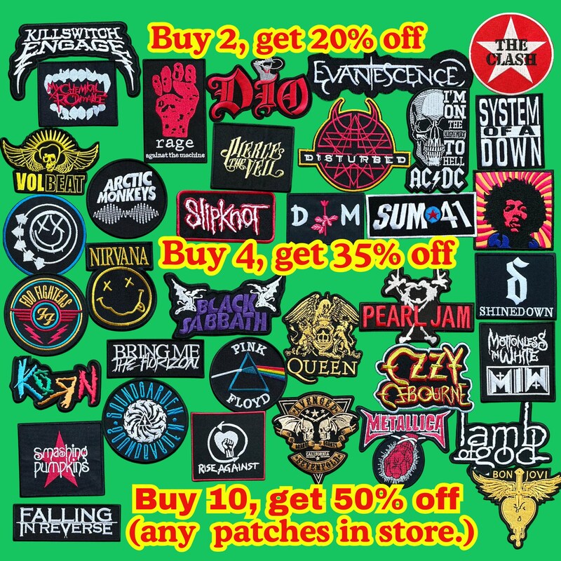 Rock Band Patches - Etsy