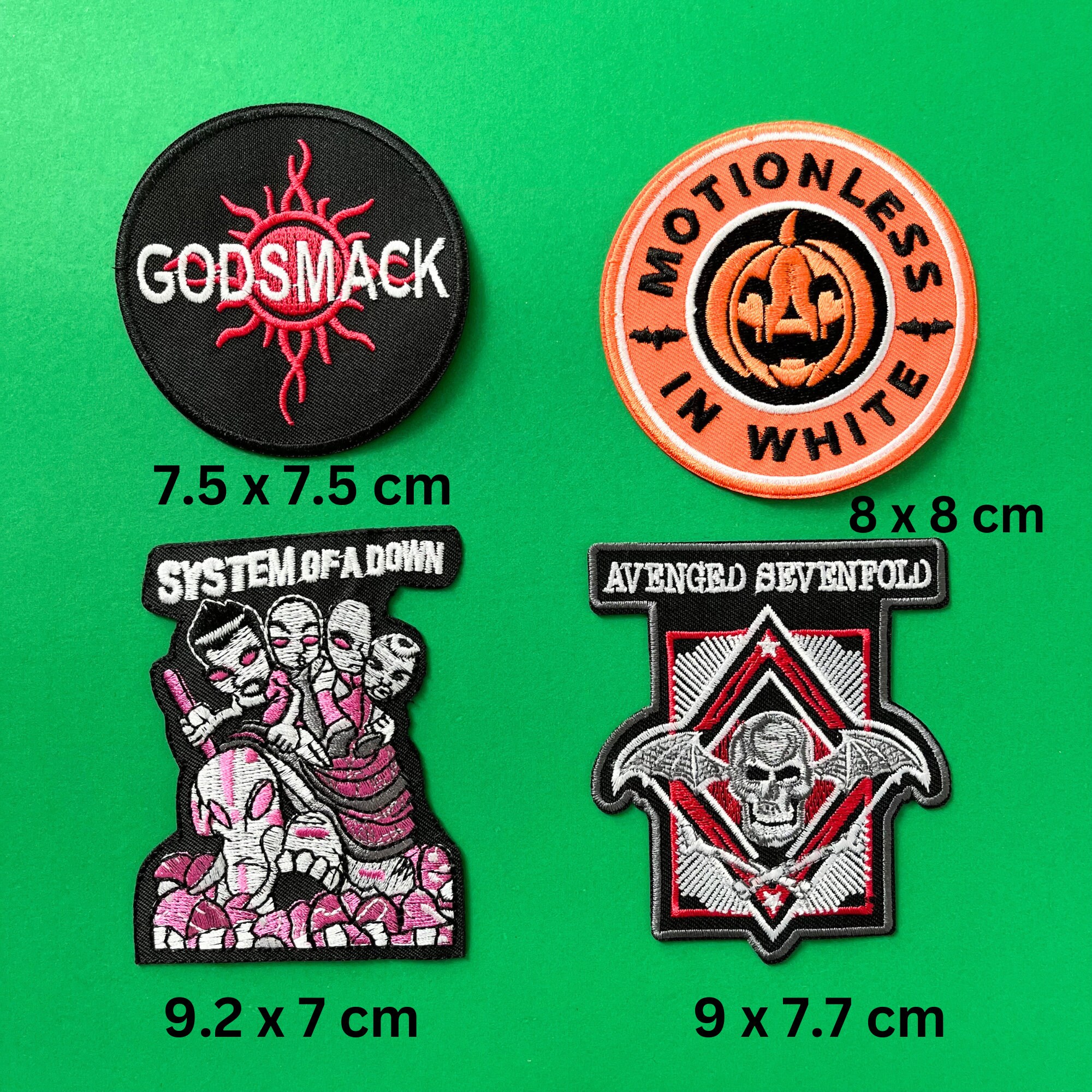 Music Patches Set / Avenged Sevenfold / Falling in Reverse / Shinedown ...