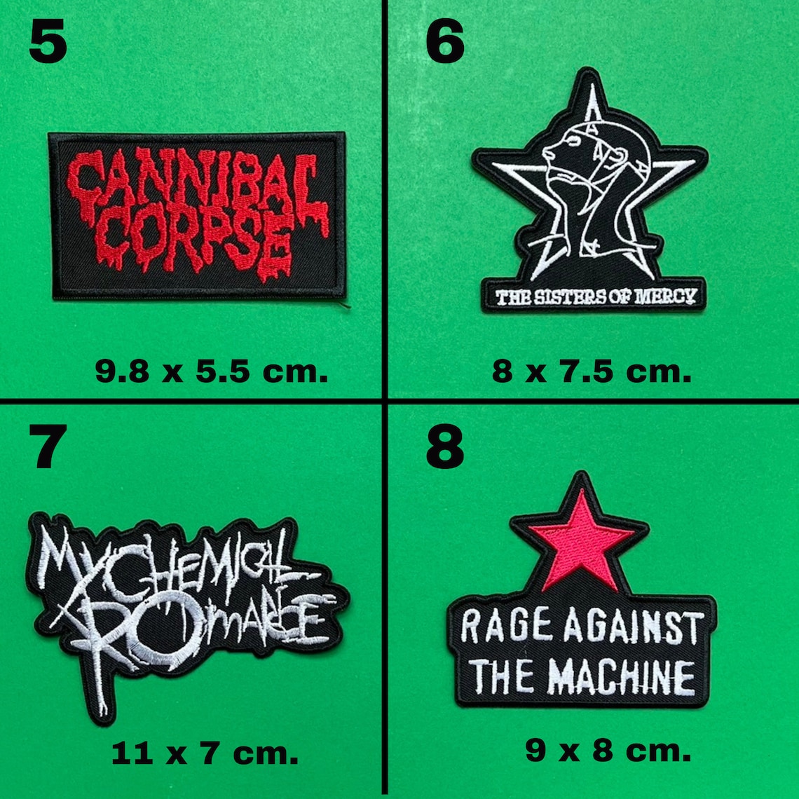 Rock Music Patch / or Iron on Embroidered Music Patches / Rock Heavy ...
