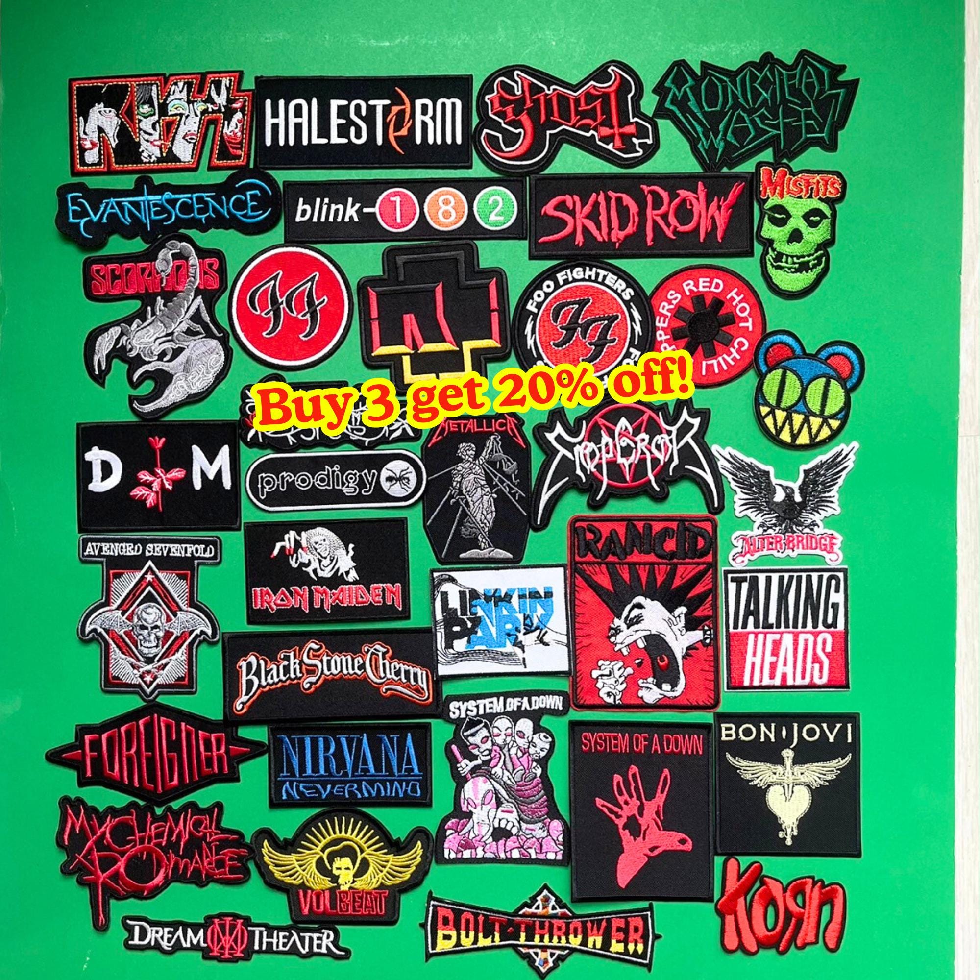 Rock Music Patch / Rock Heavy Metal Patch / Sew or Iron on Embroidered ...