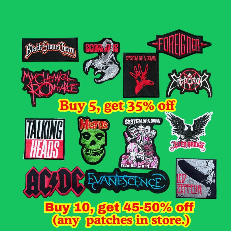 Sew on Patches Punk Band - Etsy