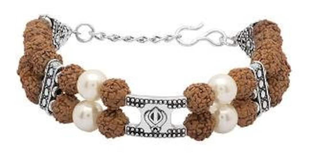 Rudraksha Beads With Sikh Charm Bracelet - Etsy