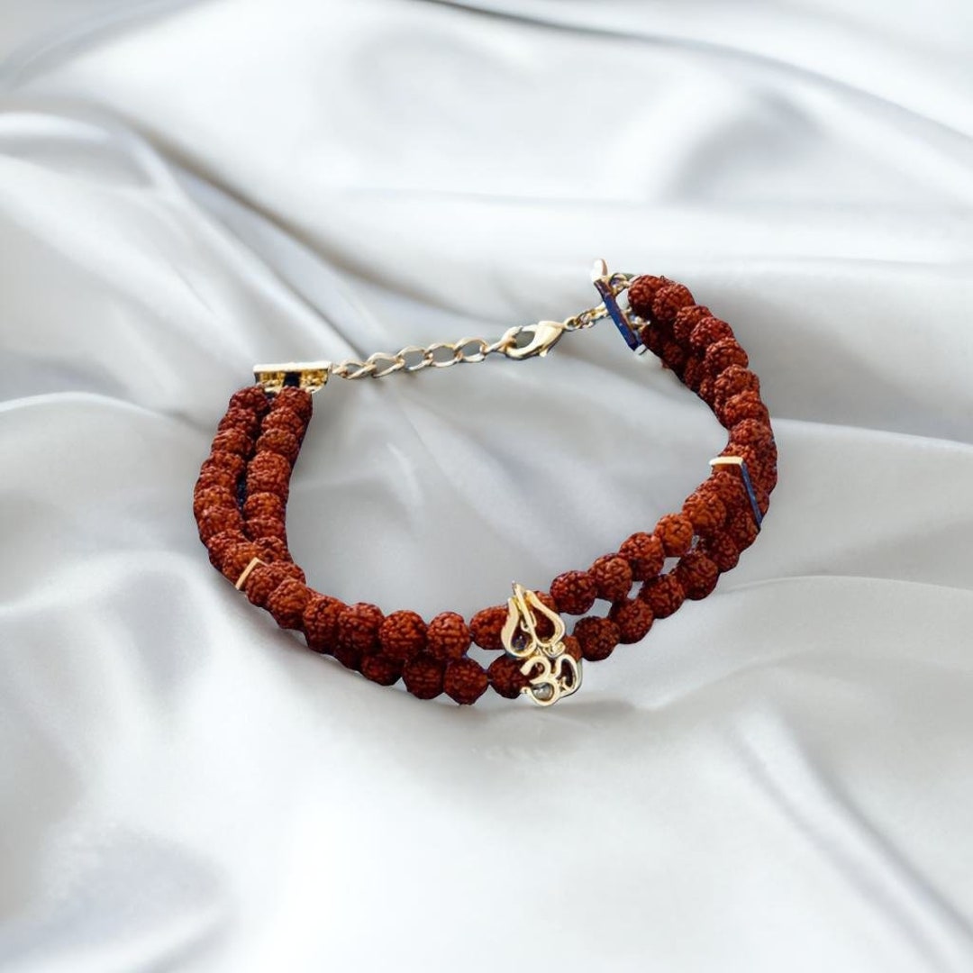 Rudraksha Beads Mahadev Trishul Bracelet | Spiritual Chakra Bracelet ...