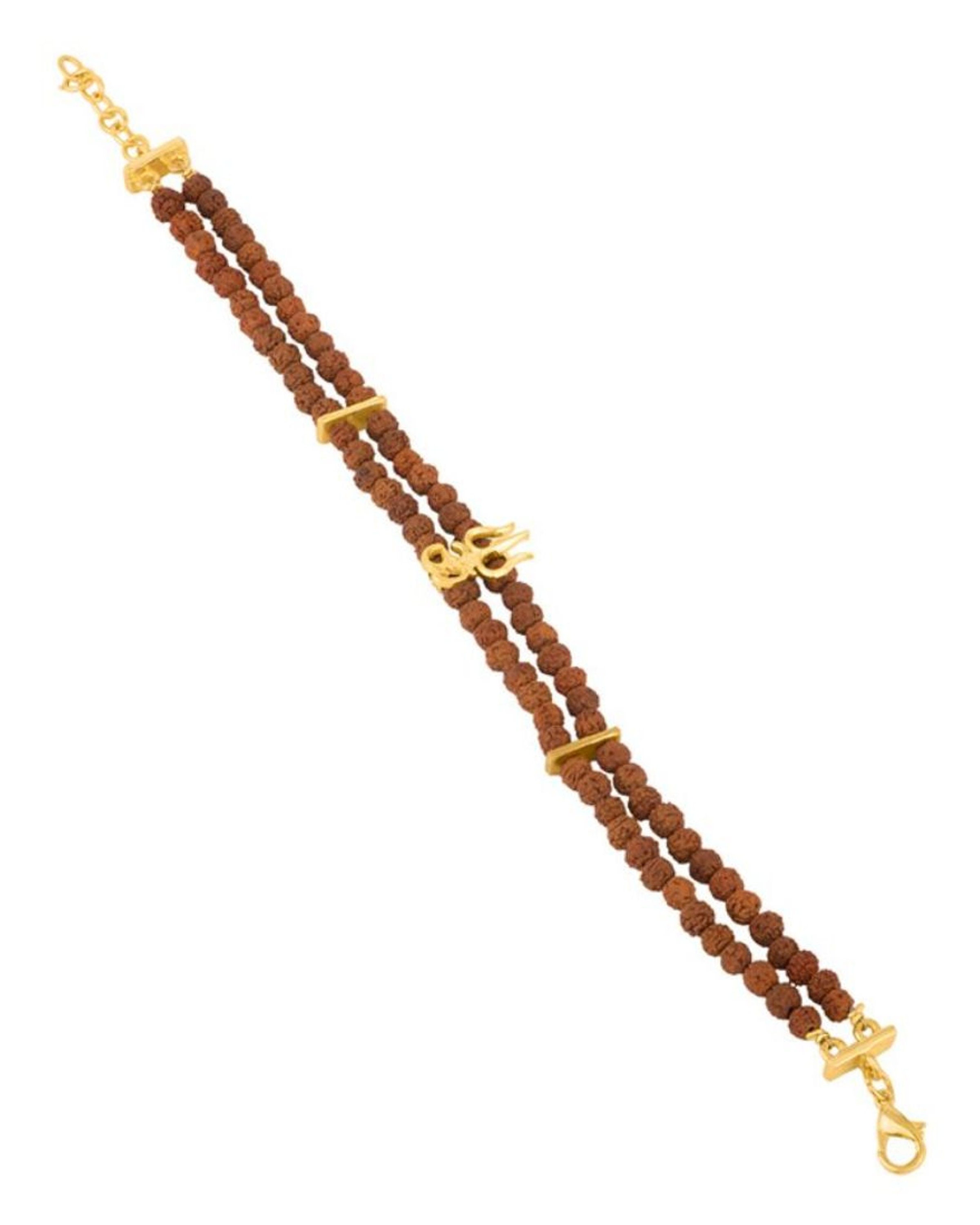 Rudraksha Beads Mahadev Trishul Bracelet | Spiritual Chakra Bracelet ...