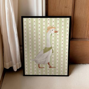Vintage Goose Digital Wall Art - Farmhouse Nursery Print, Cottagecore ...