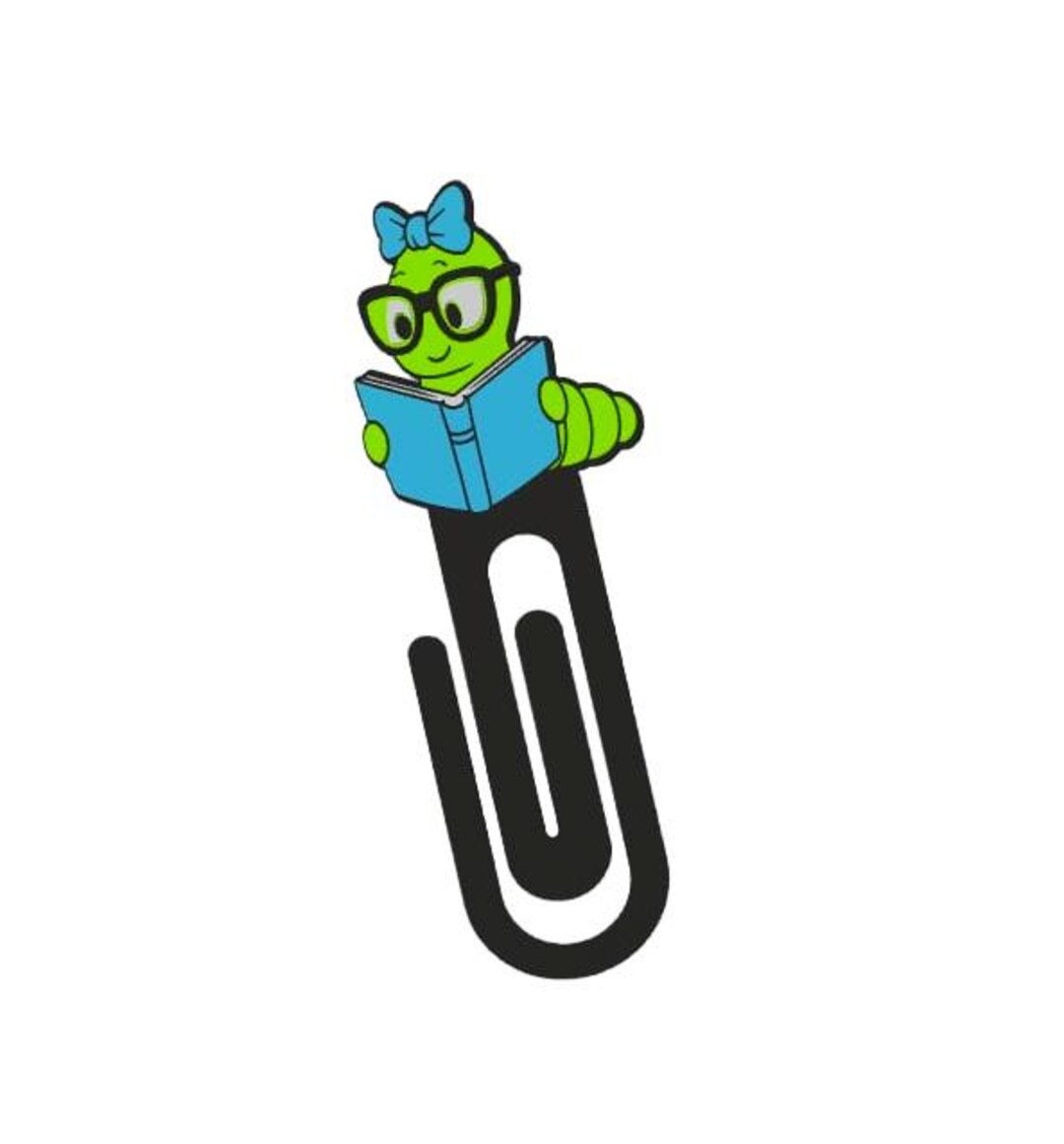 Bookworm Bookmark STL File, Giant Paper Clip Design (digital Download ...
