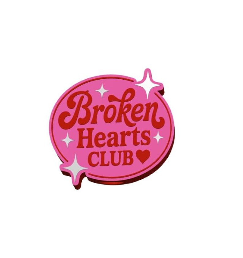 Broken Hearts Club Straw Topper STL File (2 Sizes, Pre-colored 3MF) - Etsy