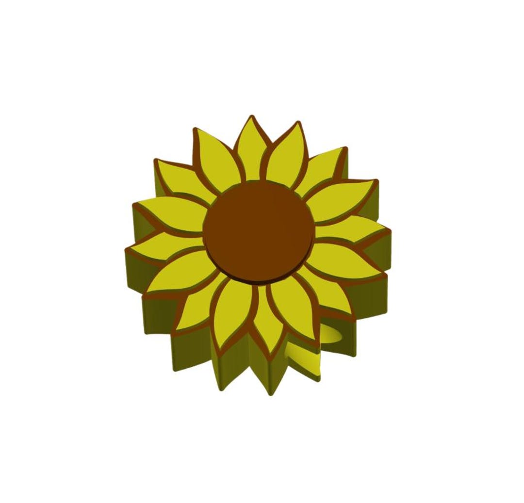 Sunflower Straw Topper STL File: 8.5mm & 10mm Sizes (digital Download ...