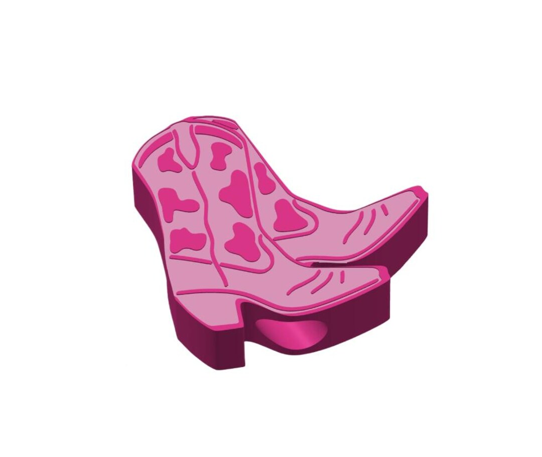 Glam Cowprint Cowgirl Boots Straw Topper: 3D Print STL File - Etsy