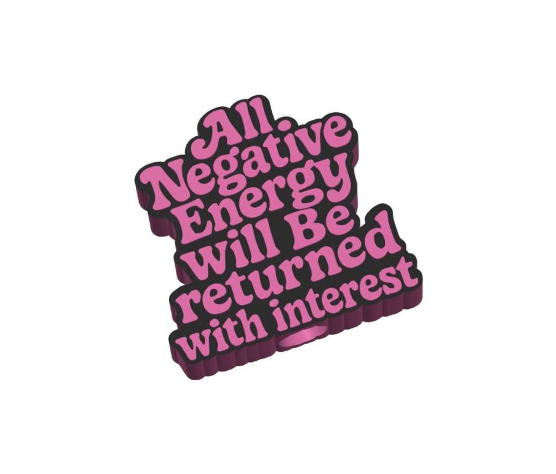 Negative Energy Straw Topper STL File: 3D Print Protection Vibes ...